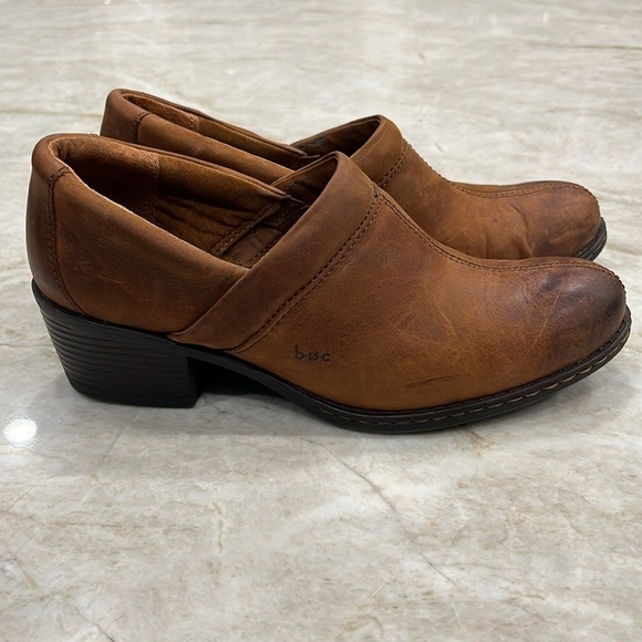 boc | Shoes | New Born Boc Brown Leather Heeled Clogs Cottagecore Chic ...